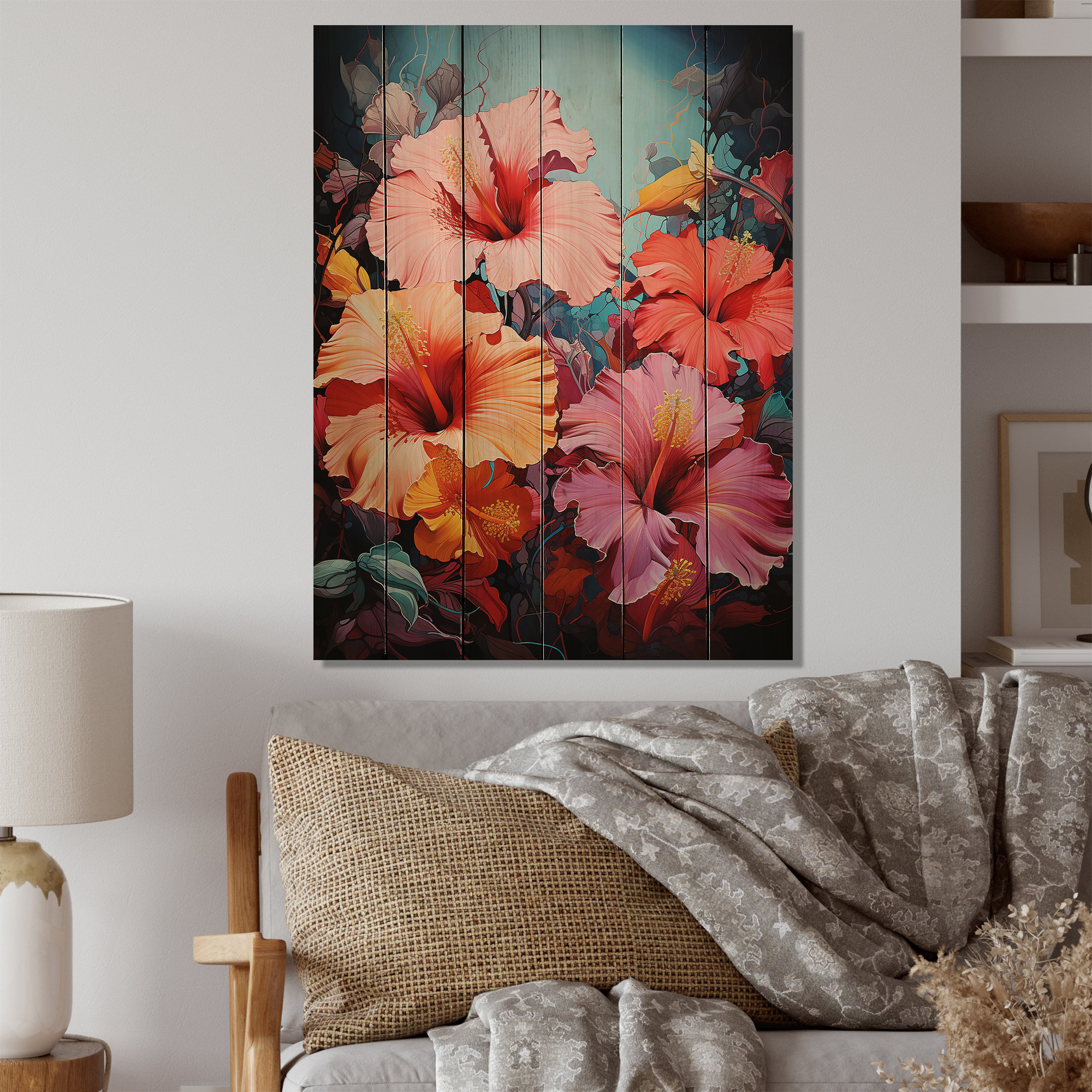 Red Barrel Studio Hibiscus Hibiscus Harmony II On Wood Print - Wayfair Canada